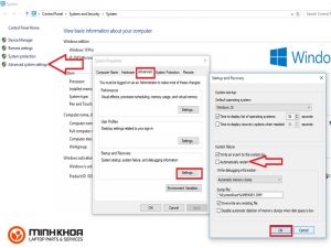 Cách Khắc Phục Lỗi Dumping Physical Memory Windows 7 - Laptop Minh Khoa