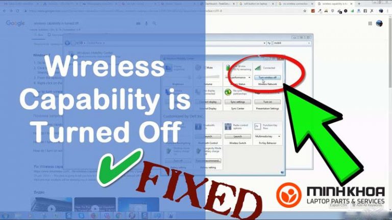 Wireless Capability Is Turned Off Win 7, Win 10 - Laptop Minh Khoa
