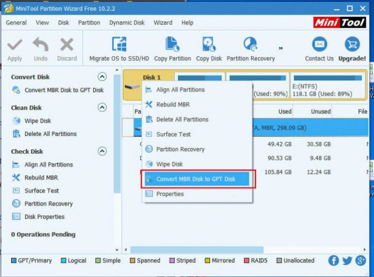 Cách Chuyển ổ Cứng Từ MBR Sang GPT Không Mất Dữ Liệu