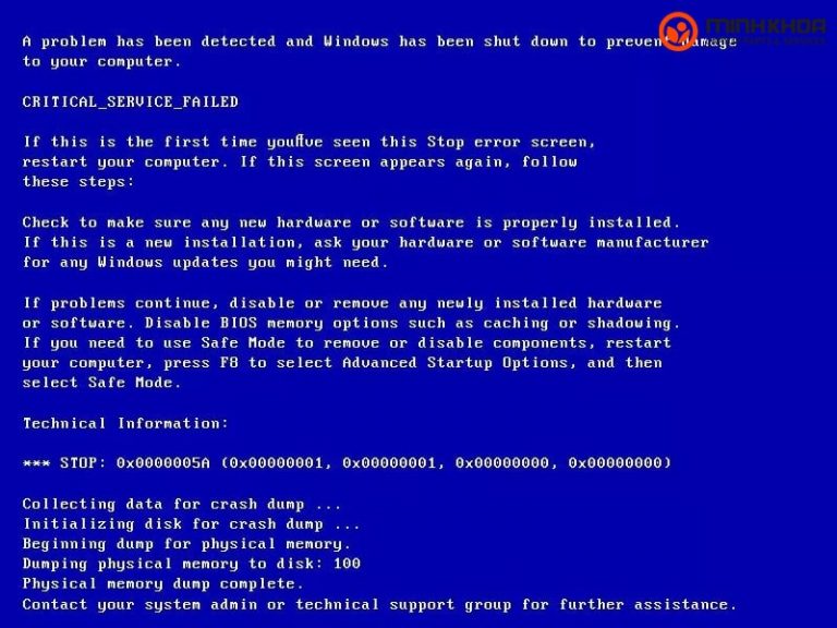 Lỗi Critical Service Failed Windows 10 Khắc Phục Như Thế Nào? - Laptop ...